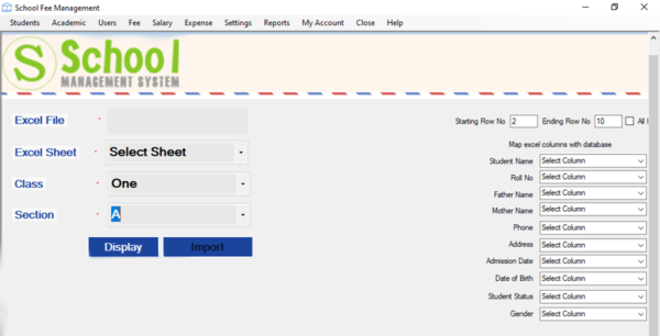 School application software - Student Management System