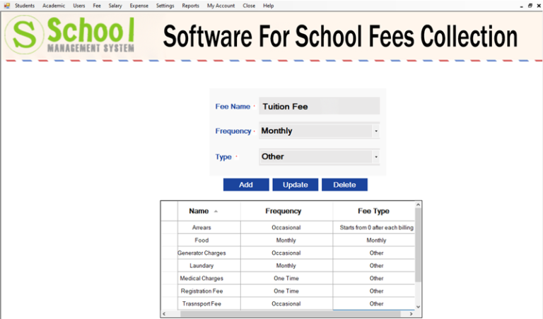 Software For School Fees Collection